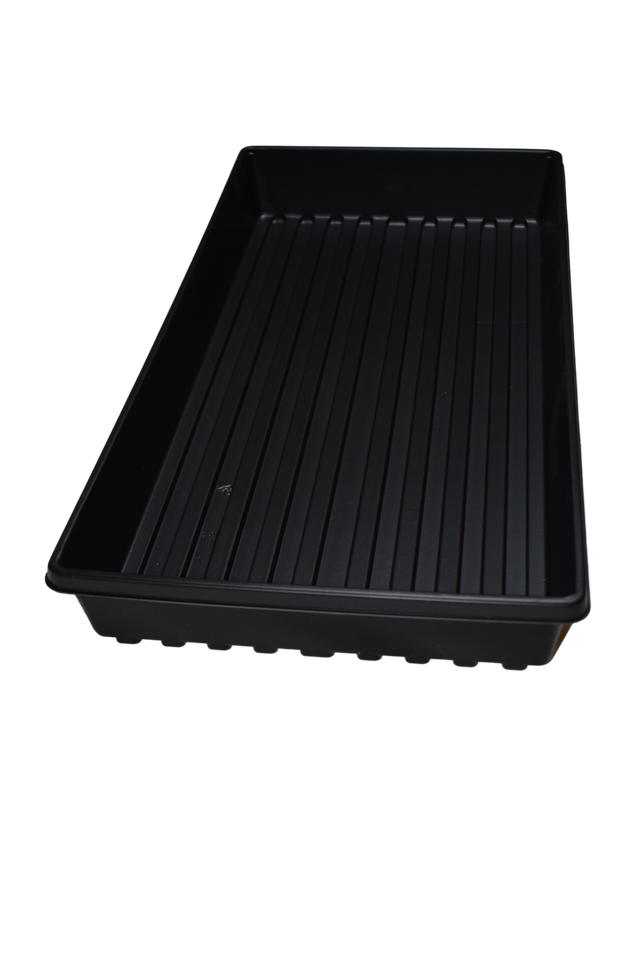 Solid Bottom Trays - No Holes - Black Plastic - Seed Starting Tray ...
