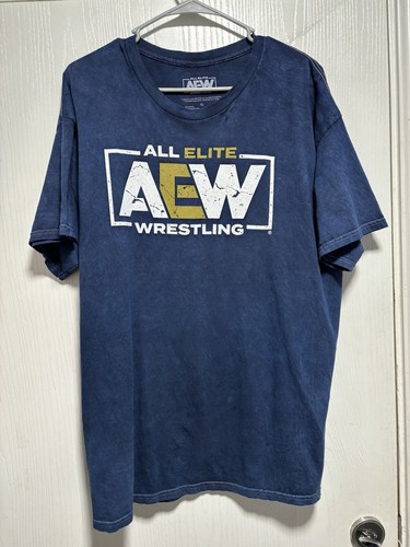 🔥 AEW All Elite Wrestling Blue Shirt Men's XLarge Loose / XL | eBay