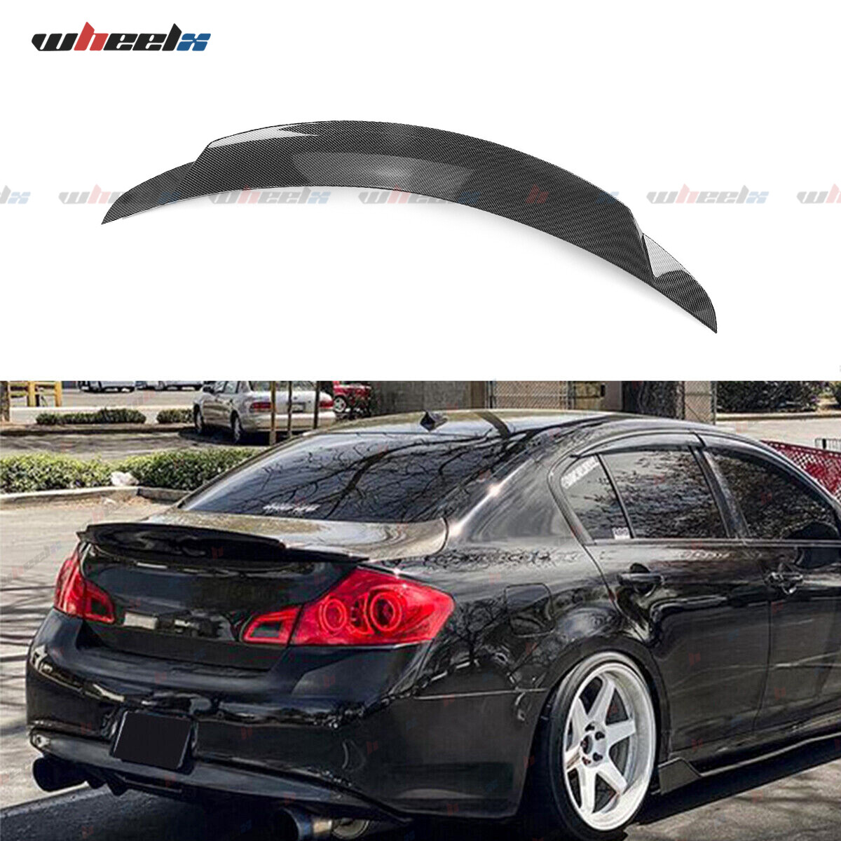 FOR 09-13 INFINITI G35/G37/G25/Q40 SEDAN CARBON LOOK DUCKBILL TRUNK ...