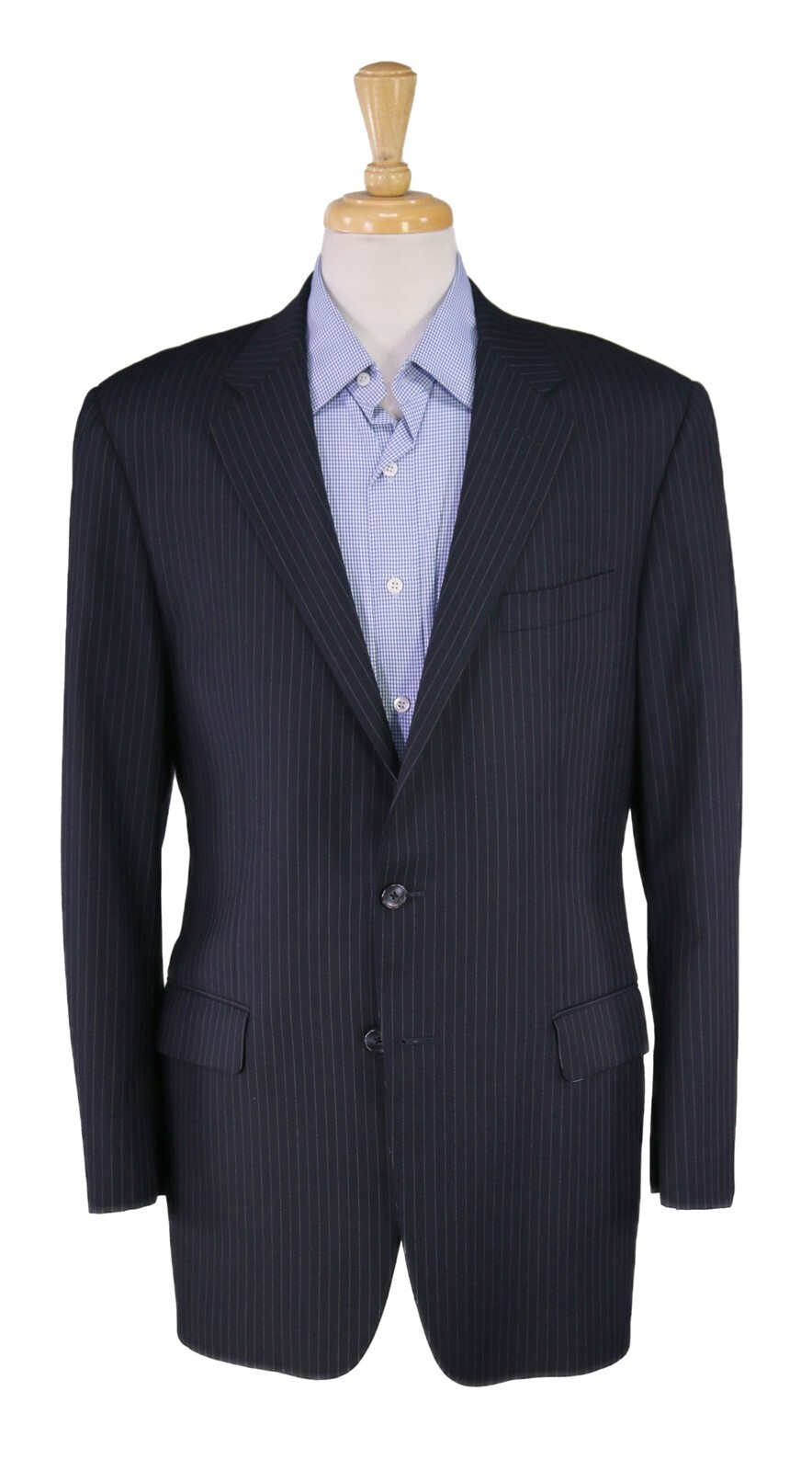 Hickey-Freeman Current Lindsey Navy Blue Pinstripe 2-… - Gem