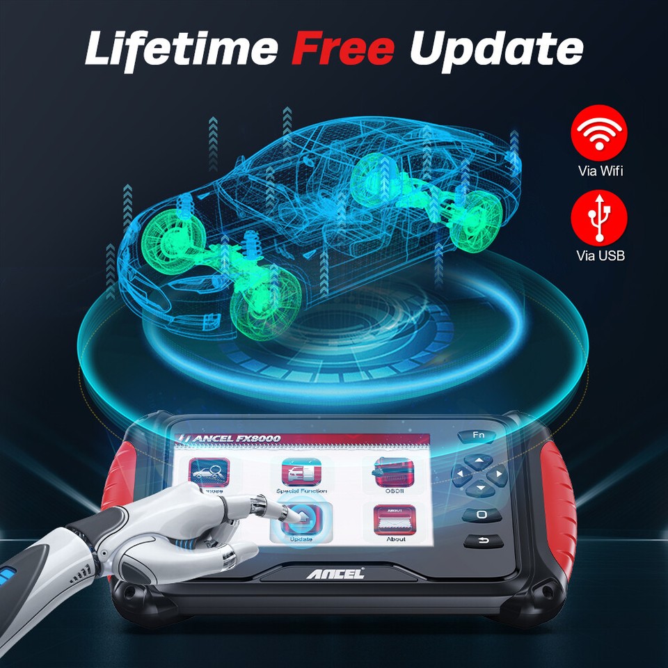 Automotive Car All System OBD2 Scanner Diagnostic Scan Tool Oil EPB TPS ...