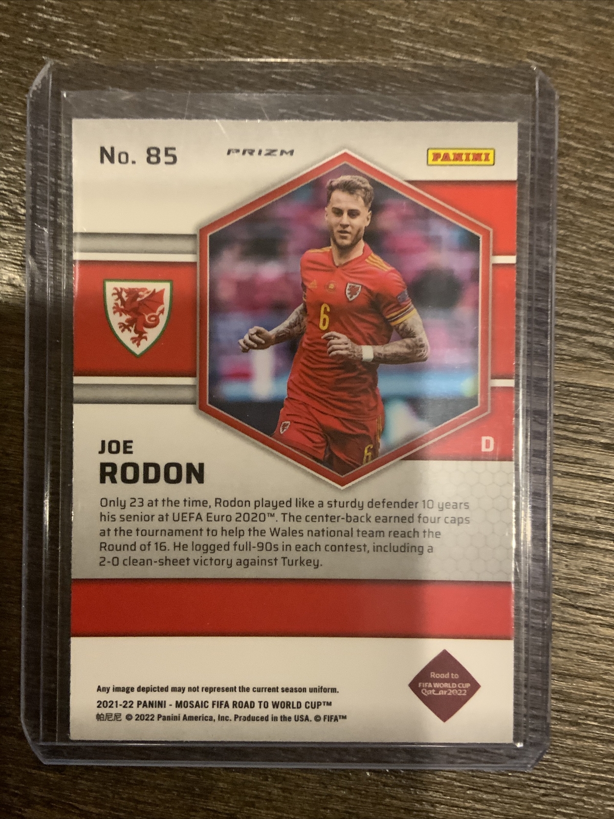 2021-22 Mosaic Fifa Road to World Cup Joe Rodon Mosaic Prizm RC Wales 🔥 ...