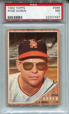 1962 Topps #388 Ryne Duren PSA 7 NM Los Angeles Angels | eBay