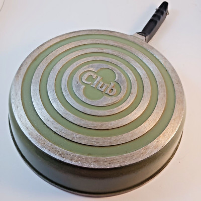 Skillet Club Aluminum Avocado Green 10" Chicken Fryer Vintage 70s ...