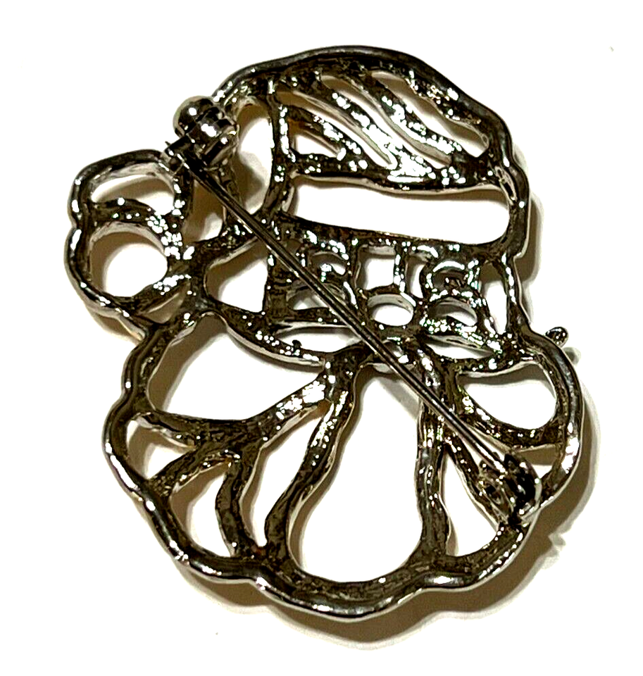 Gold And Silver Tone Christmas Santa Brooch Ready To Wear | eBay