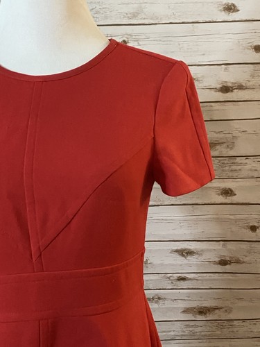 Eliza J business chic red short sleeve fit and flare dress Size 4 | eBay