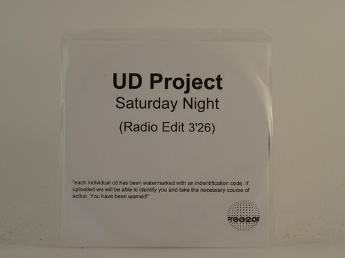 UD PROJECT SATURDAY NIGHT (H1) 1 Track Promo CD Single White Sleeve ...