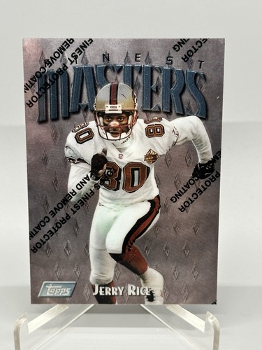 1997 TOPPS FINEST MASTERS JERRY RICE INSERT w/PEEL UNCOMMON SAN ...