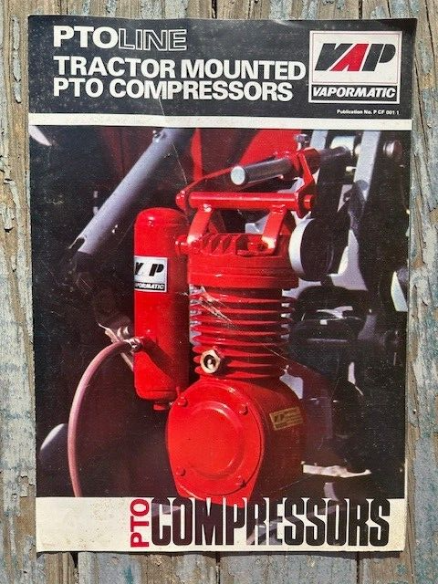 Vintage Original VAP Vapormatic PTO Line Tractor mounted Compressors ...