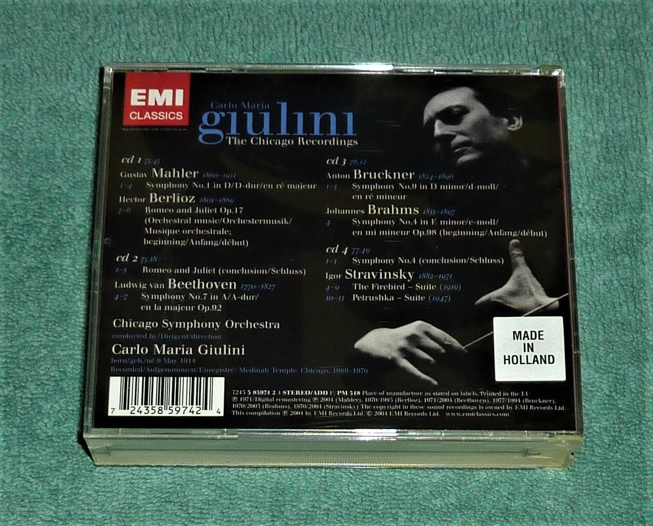4 x CD SET by CARLOS MARIA GIULINI "THE CHICAGO RECORDINGS" (2004) EMI ...
