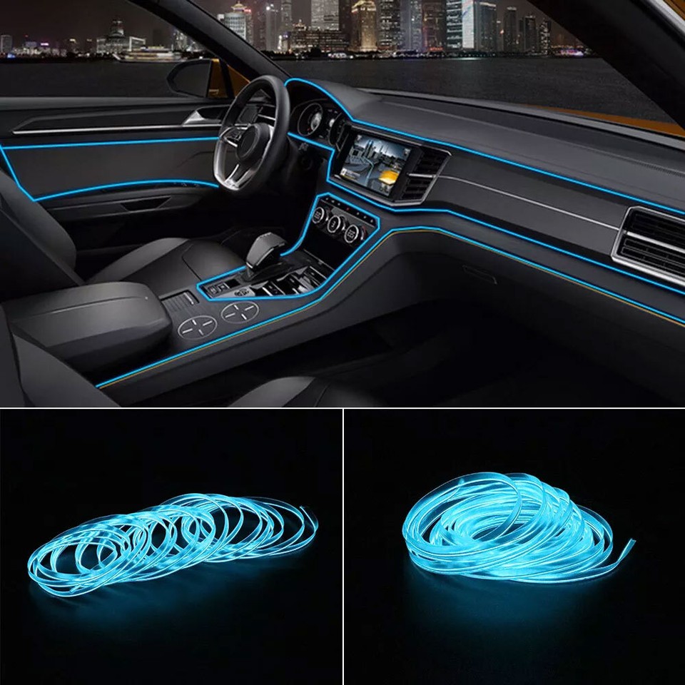 Flexible LED Neon Lamp Glow String Light Car Atmosphere Ambient Light ...