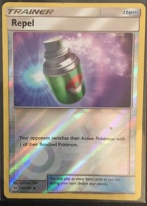 2017 Pokemon Reverse Holographic Trainer Repel Card 130/149 | eBay