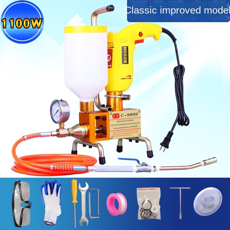 1100W Foam Resin Injection Grouting Machine Injection Pump for Crack ...