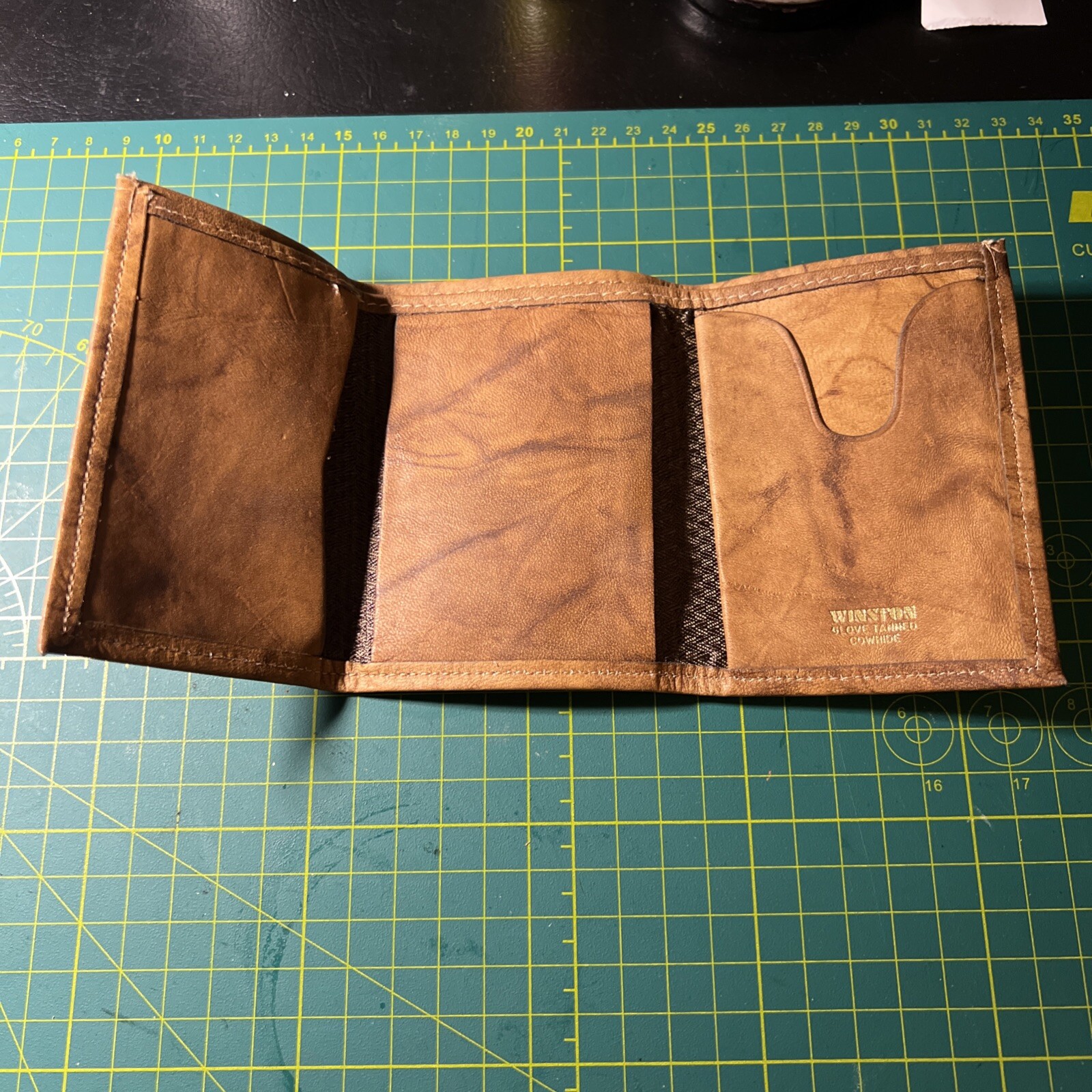 Lovely MEN'S WINSTON Glove COWHIDE BILLFOLD LEATHER TRIFOLD WALLET | eBay