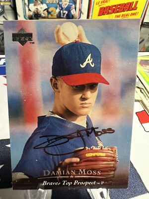Damian Moss Signed 1995 Upper Deck Minors #72 Card Danville Braves Auto ...