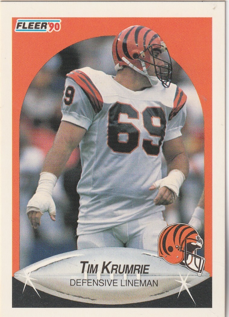 FREE SHIPPING-MINT-1990 Fleer Tim Krumrie #218 BENGALS | eBay