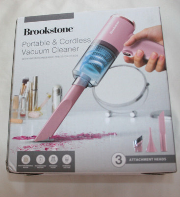 Brookstone portable & cordless vacuum cleaner InterChangeable 3 Heads ...