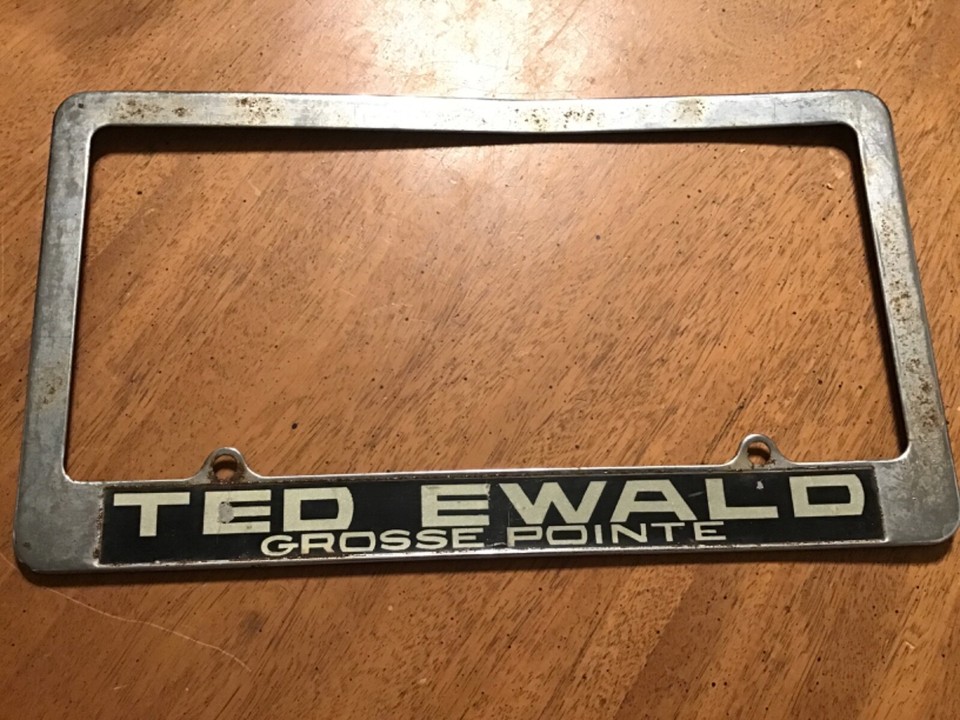 Ted Ewald Grosse Pointe License Plate Frame vintage dealership Chevy ...