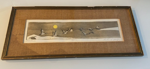 Richard Volpe "Wild Ducks" 1971 Etching and Aquatint - #23 of 100 ...