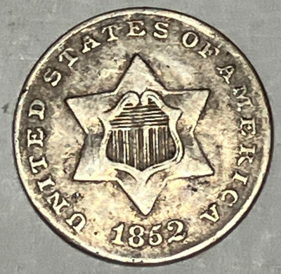 1852 Silver 3 Cent Trime Coin ~ VF | eBay