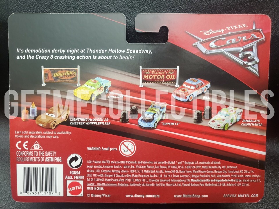 DISNEY PIXAR CARS 3 LIABILITY RUBBER TIRES DEMO DERBY SAVE 6% GMC | eBay