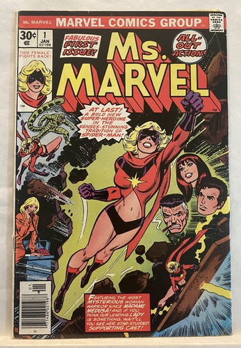 Ms. MARVEL # 1 MARVEL COMICS January 1977 NEWSSTAND VARIANT 1st ...