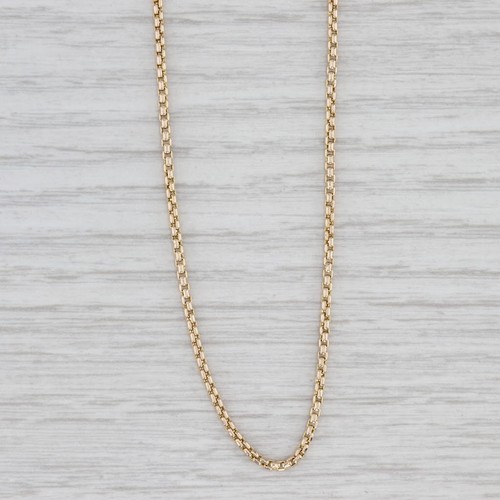 21" 1.8mm Box Chain Necklace 10k Yellow Gold Lobster Clasp | eBay
