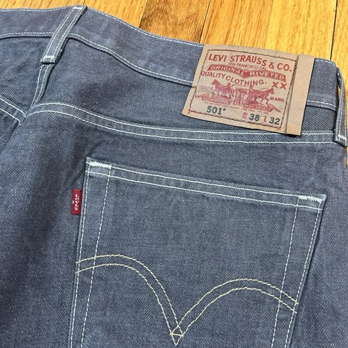 Levis 501 Gray Denim Jeans Starched Crisp & Creased XX Mark 36x30 ...