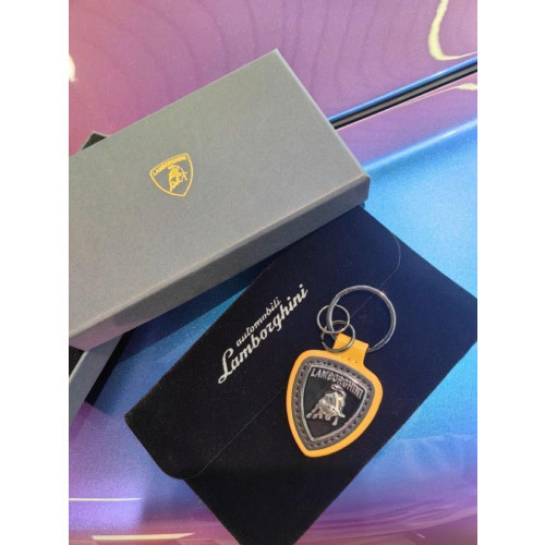 Lamborghini 3D Emblem Keychain Yellow Car Logo Key Ring Collectible ...