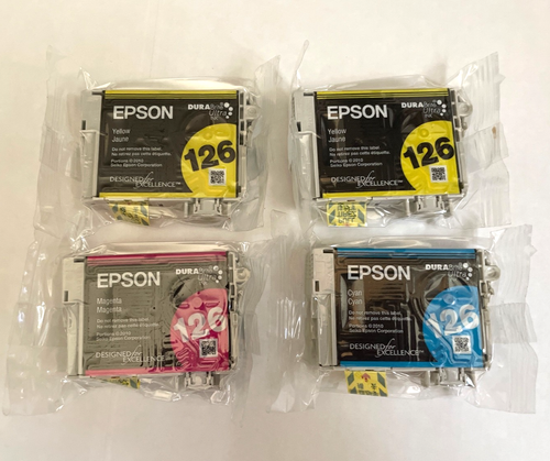 EPSON Genuine Printer Ink 126 Color 4 Toners sealed | eBay