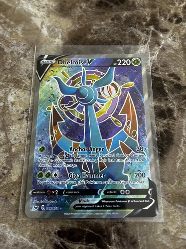 Pokémon TCG Dhelmise V Sword & Shield 187/202 Holo Full Art Ultra Rare ...
