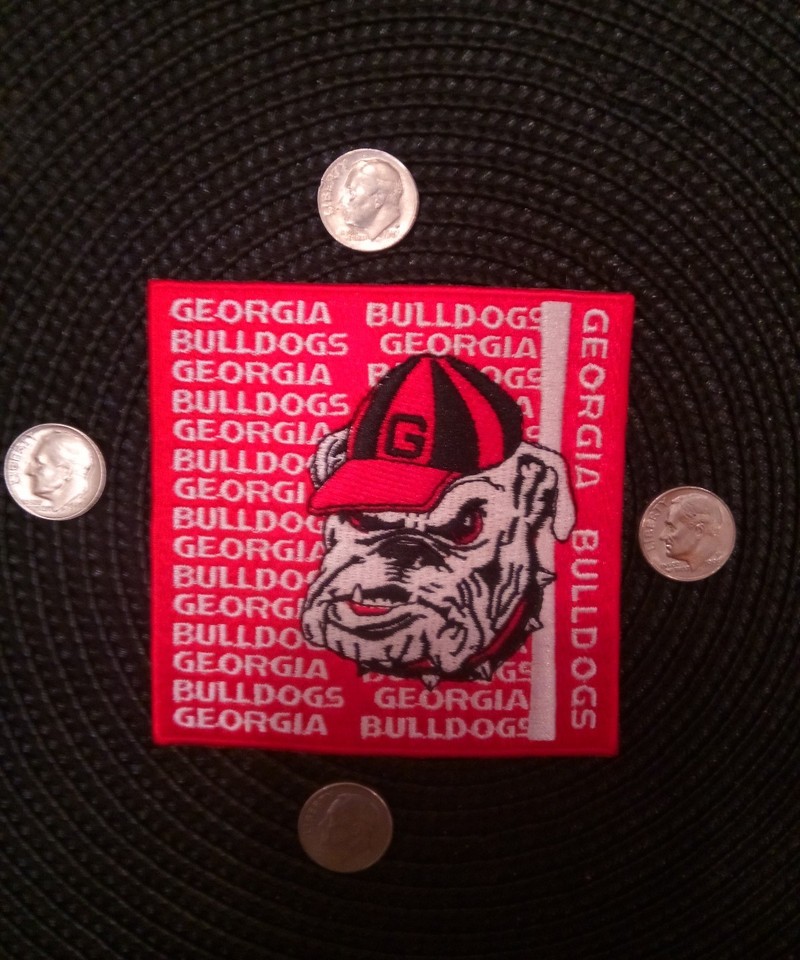 UGA GEORGIA BULLDOGS VINTAGE Embroidered Iron On Patch 3.5" x 3.5" | eBay