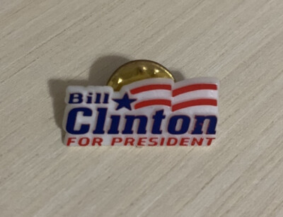 Vtg 1990s Bill Clinton for President Plastic Political Lapel Pin | eBay