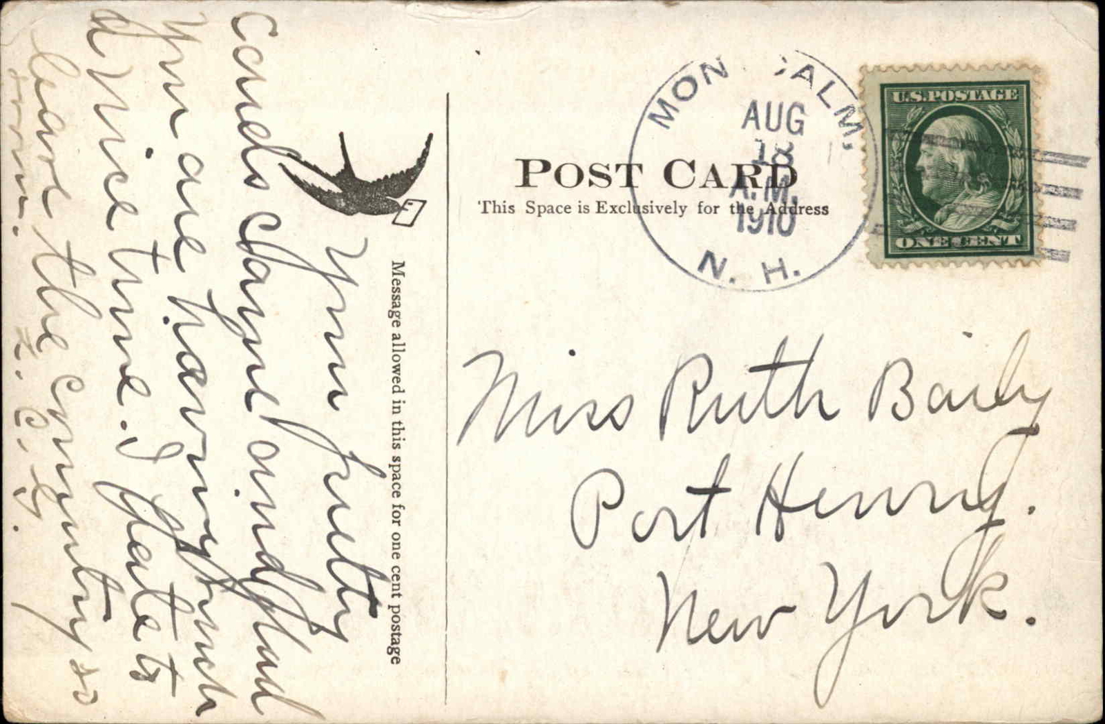 Lewiston Norwich Vermont VT Boating on Connecticut River c1910 Postcard ...