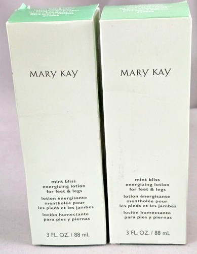 Mary Kay Lot of 2 MINT BLISS ENERGIZING LOTION for Feet & Legs, 3 oz ...