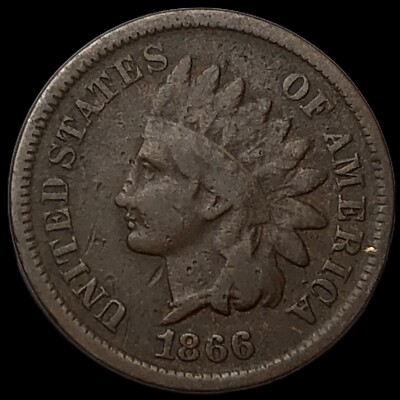 1866 Indian Head Cent Penny J4306 | eBay