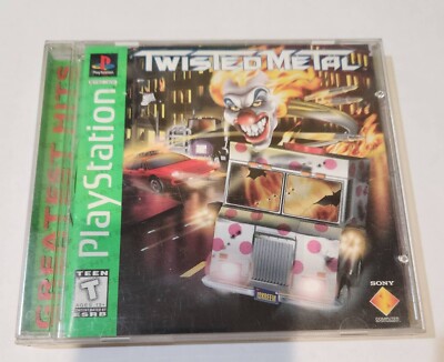 Sony PlayStation 1, 1995 Twisted Metal 1 ps1 Game Green Label CIB w ...