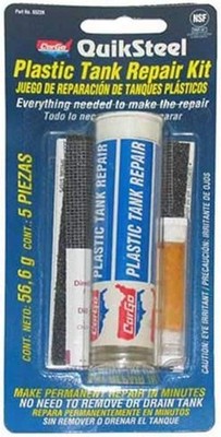 Blue Magic 6522KTRI QuikSteel Plastic Tank Repair Kit, White, 2 Ounces ...