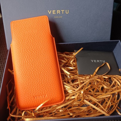 GENUINE VERTU CALF LEATHER CASE For IVERTU/METAVERTU META2/AGENT Q ...