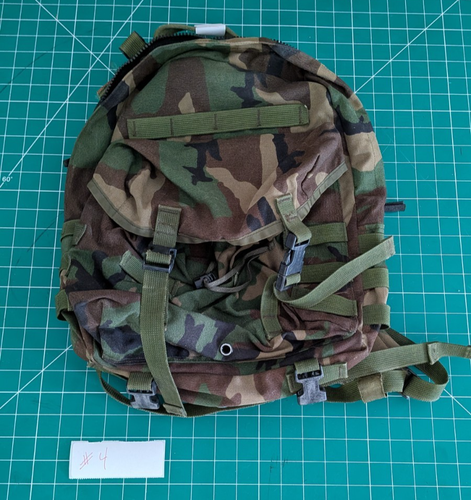 US Military Tactical Army Molle II Woodland Camo Camping Patrol Pack ...