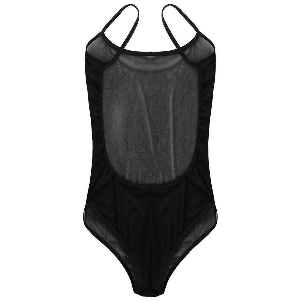 Women's Sheer Lingerie Bodysuit Backless Monokini Micro One Piece ...