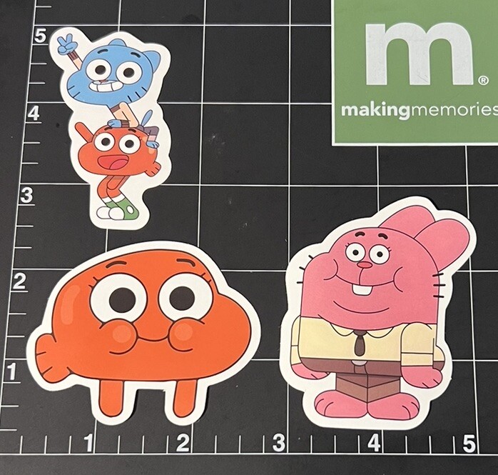 Lot of 3 The Amazing World of Gumball skateboard vinyl sticker decal ...
