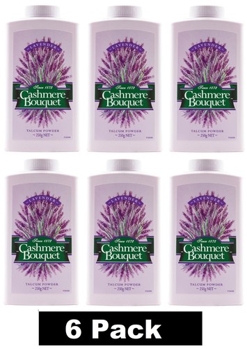 6 x CASHMERE BOUQUET 250g TALCUM POWDER LAVENDER BRAND NEW | eBay