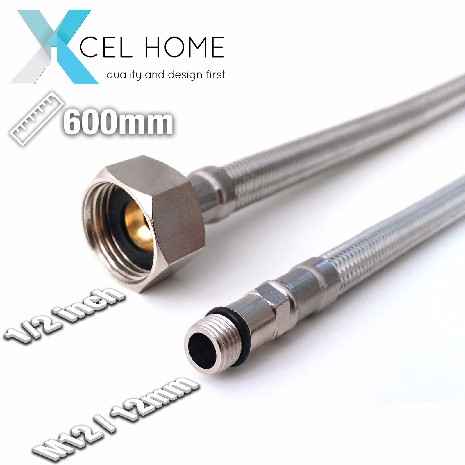 M10 M12 1/2" 3/4" 3/8" Compression Kitchen Basin Mixer Flexi Hose Tap ...