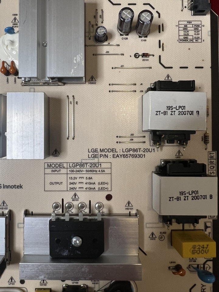 Power Supply/LED Board LG 86UN8570PUC 86UN8570AUD 86UM8070AUB PN ...