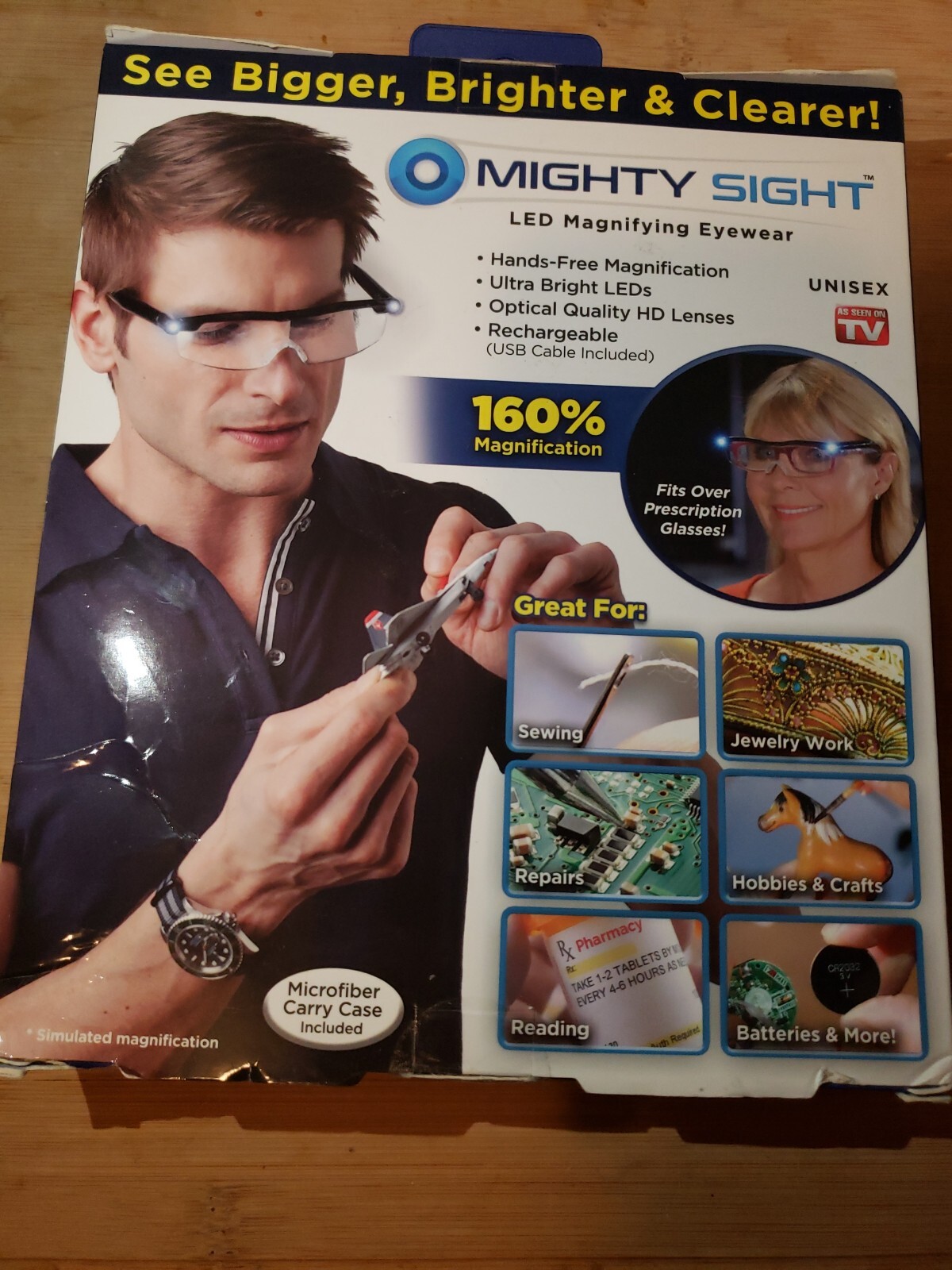Ontel MISI-MC12 / 4 Mighty Sight Magnifying LED-Powered Glasses | eBay