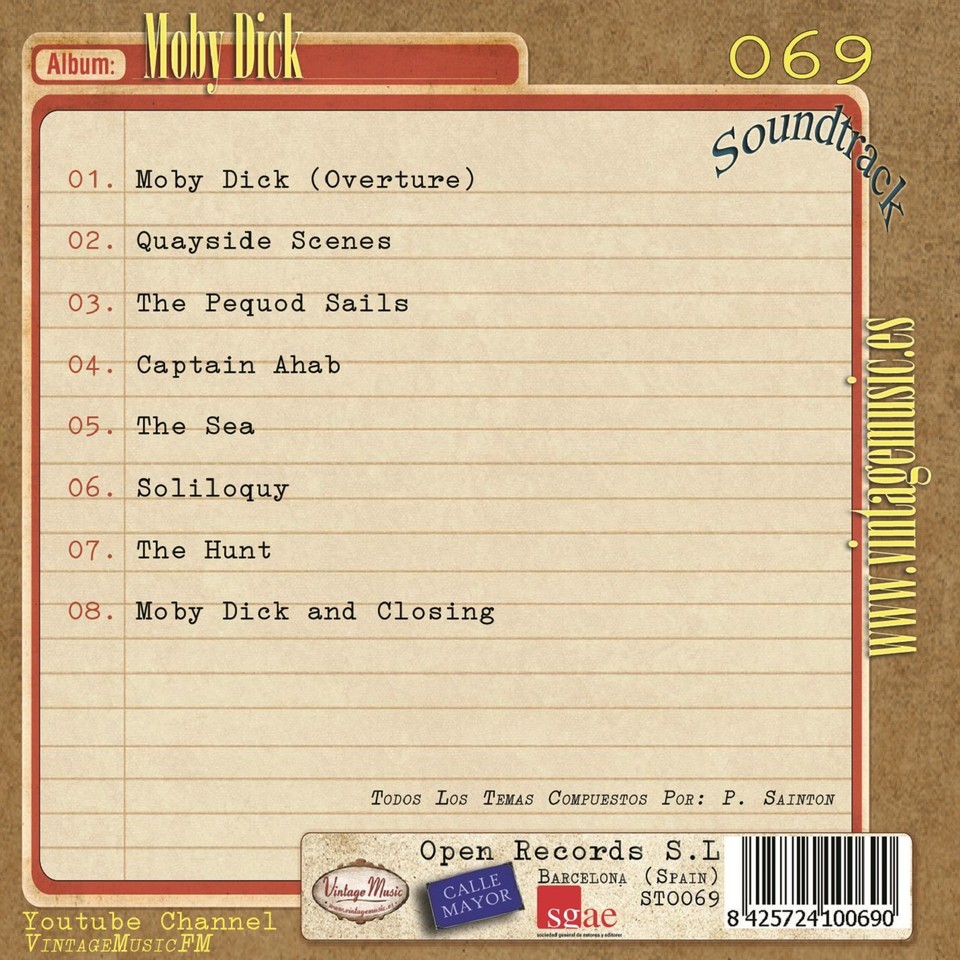 MOBY DICK Soundtrack CD #69/100 Banda Sonora O.S.T Original 1956 Philip ...