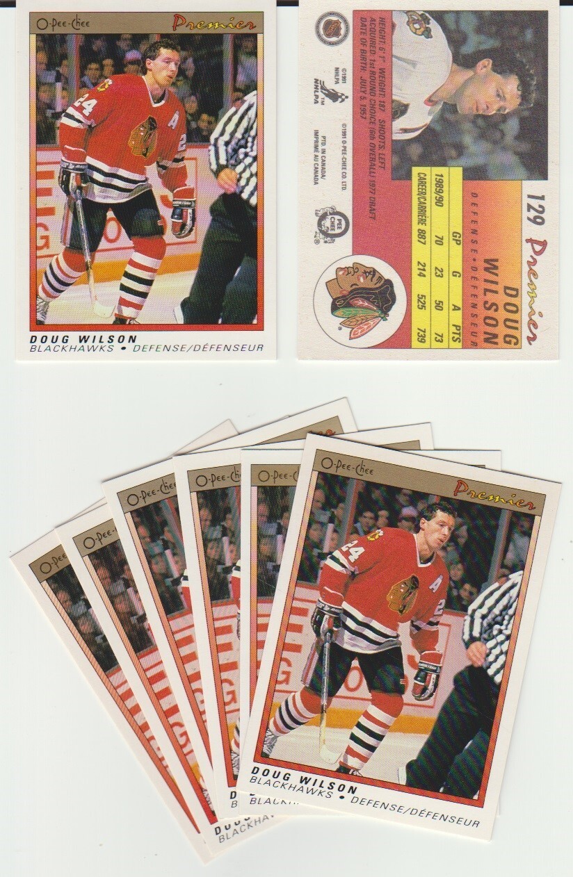 Doug Wilson, 1990-91 O-Pee-Chee Premier #129, Chicago Blackhawks | eBay
