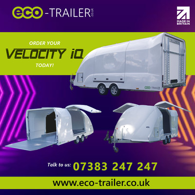 Eco-Trailer Velocity iQ Enclosed 3000kg, shuttle enclosed covered race ...