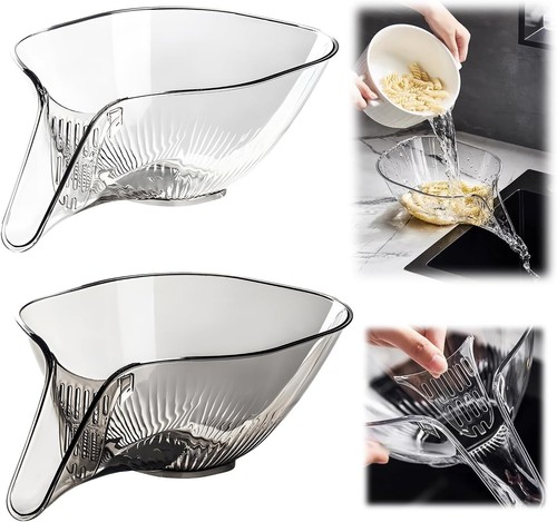 Drainage Basket Funnel Multifunctional Plastic Draining Bowl with ...